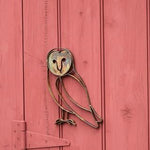 7.5 IN x 13 IN Flamed Copper Barn Owl Wall Art — Birdertown