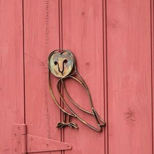 Flamed Copper Barn Owl Wall Art 7.5 IN x 13 IN — Birdertown