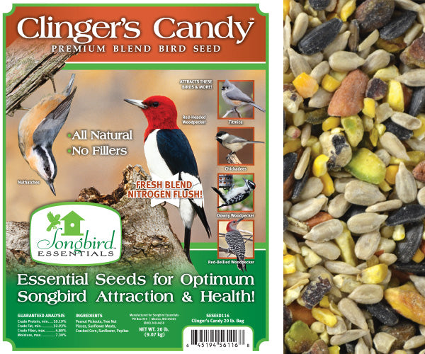 Clinger's Candy Premium Blend Bird Seed 20 LB — Birdertown